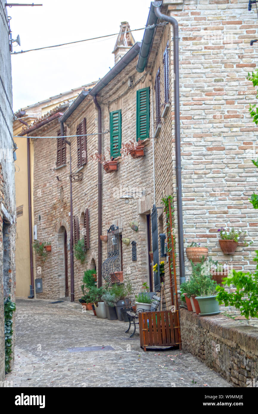 The historical center of Corinaldo, Marche, Italy Stock Photo - Alamy