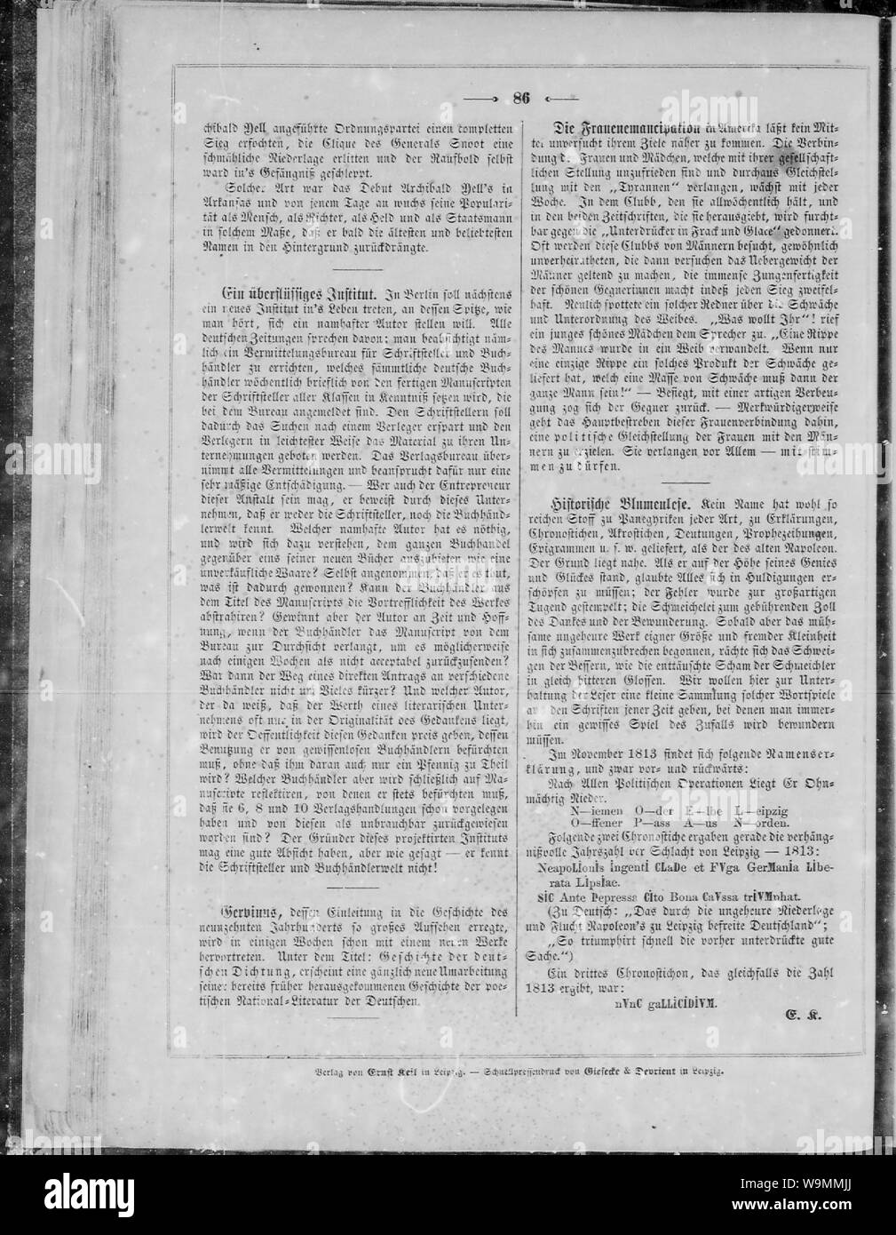 Die Gartenlaube (1853) 086 Stock Photo - Alamy