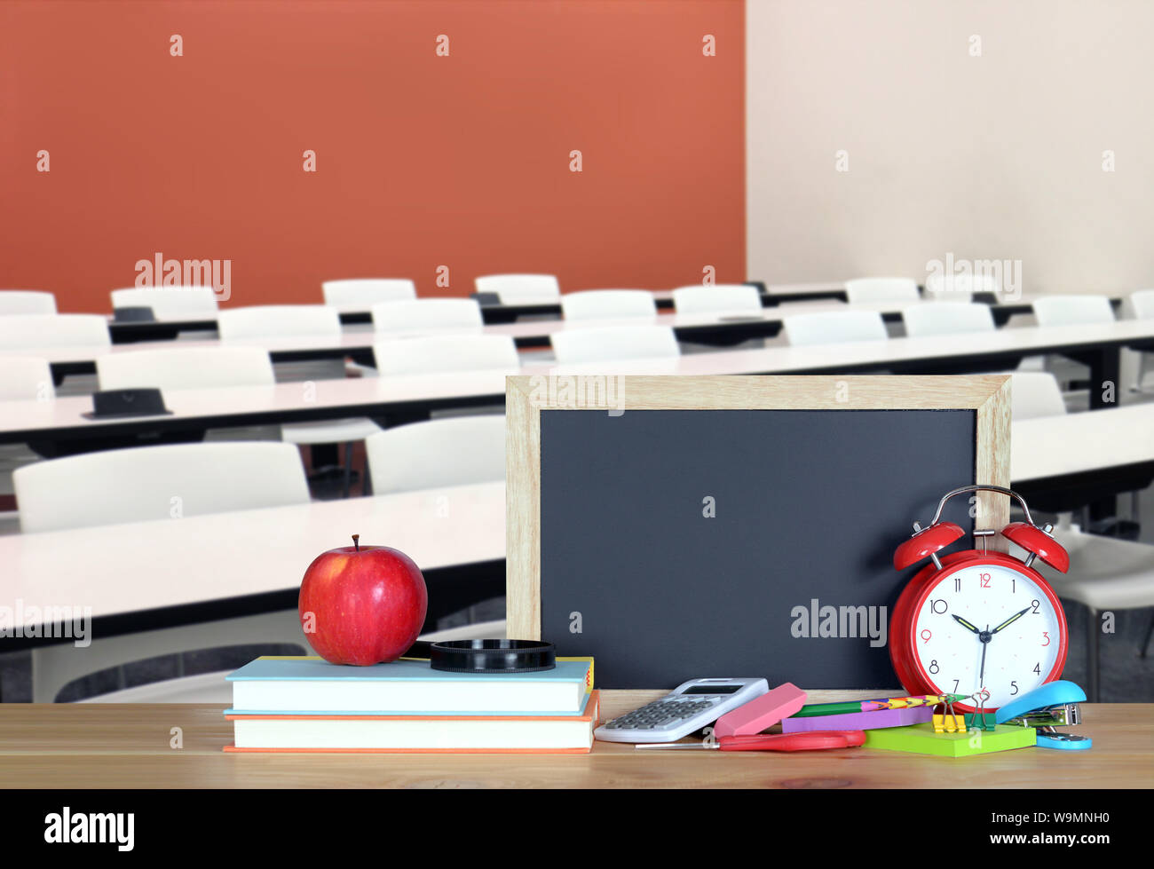 Concept of Back to School for education design with books and empty ...