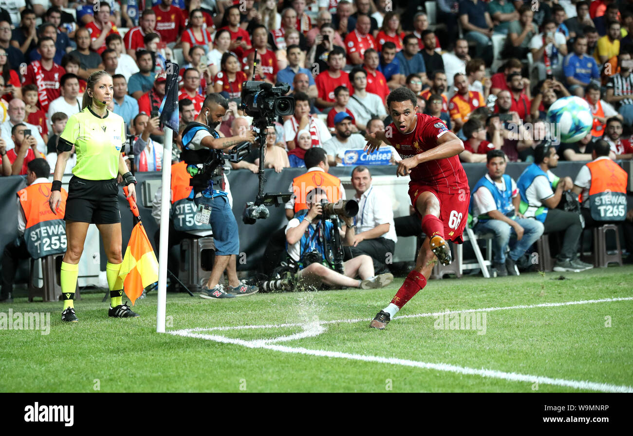 Liverpools trent alexander arnold takes hi-res stock photography and ...