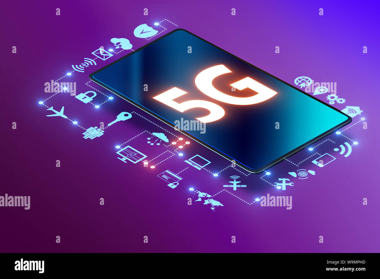 The 5g high internet speed - 3d rendering Stock Photo - Alamy