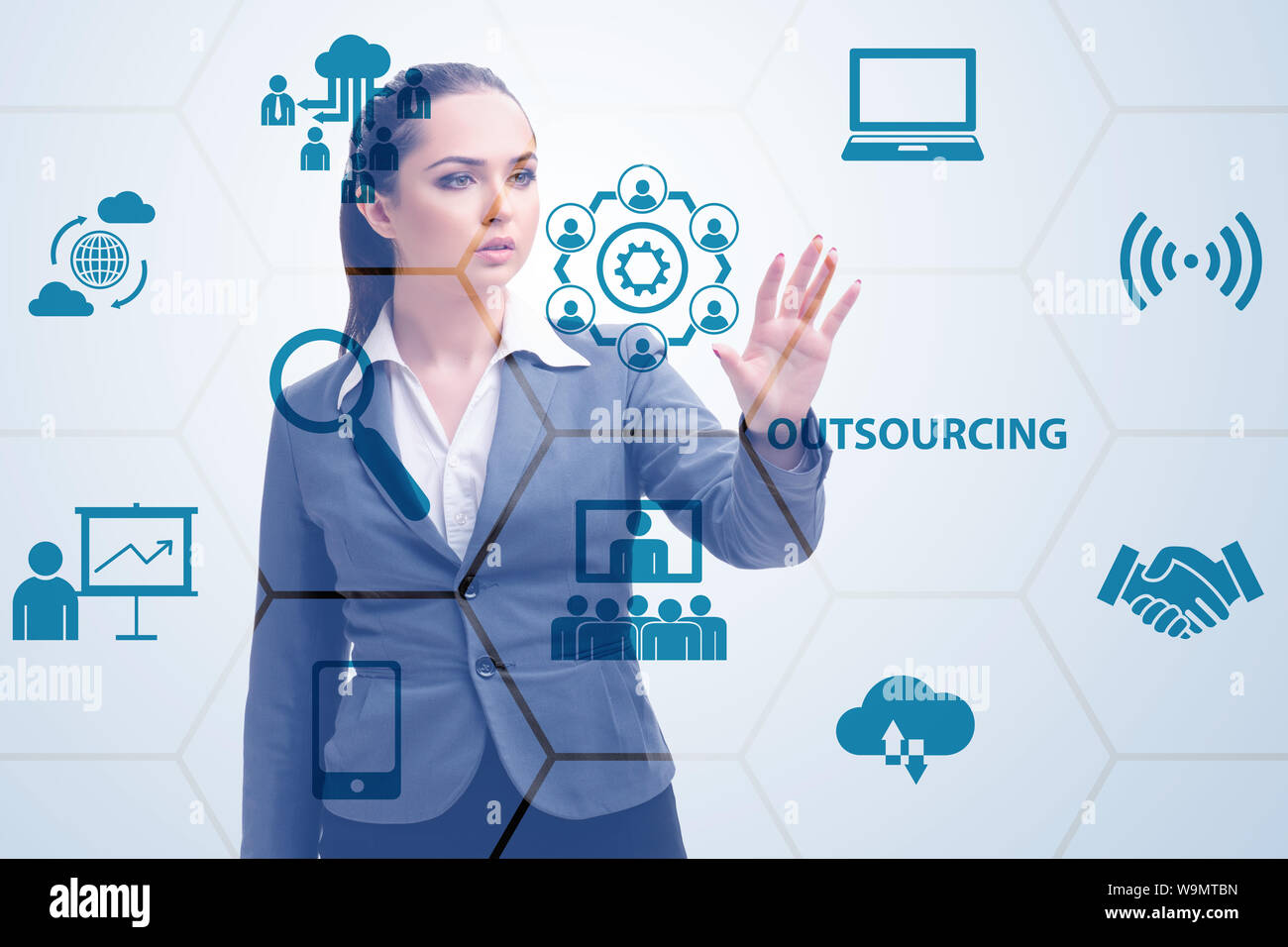 The concept of outsourcing in modern business Stock Photo - Alamy