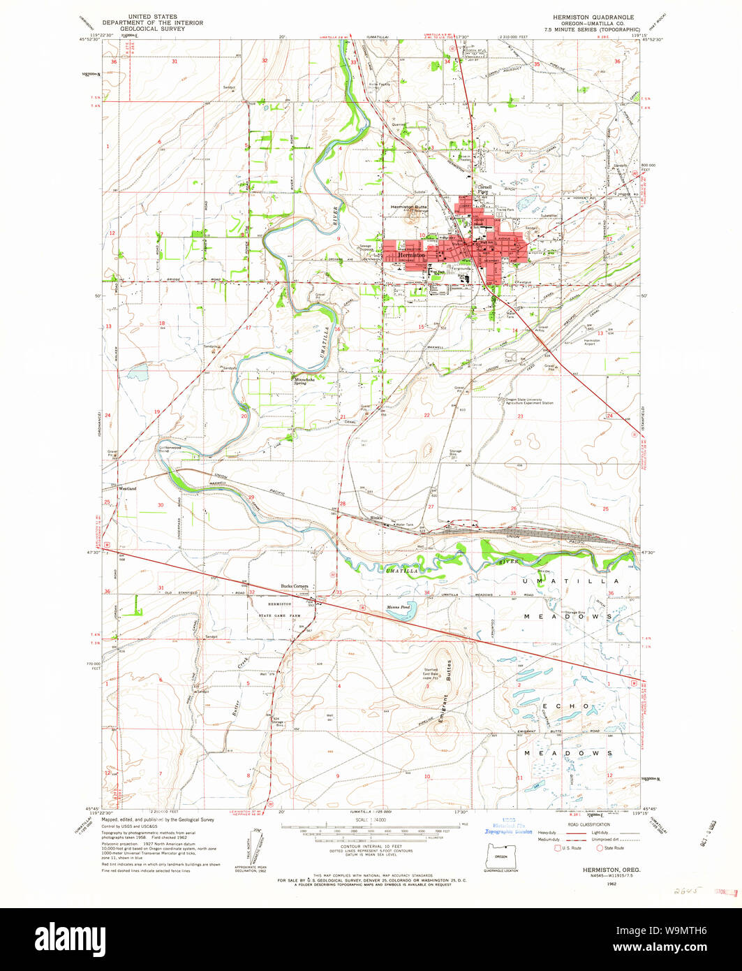 Map of hermiston hi-res stock photography and images - Alamy