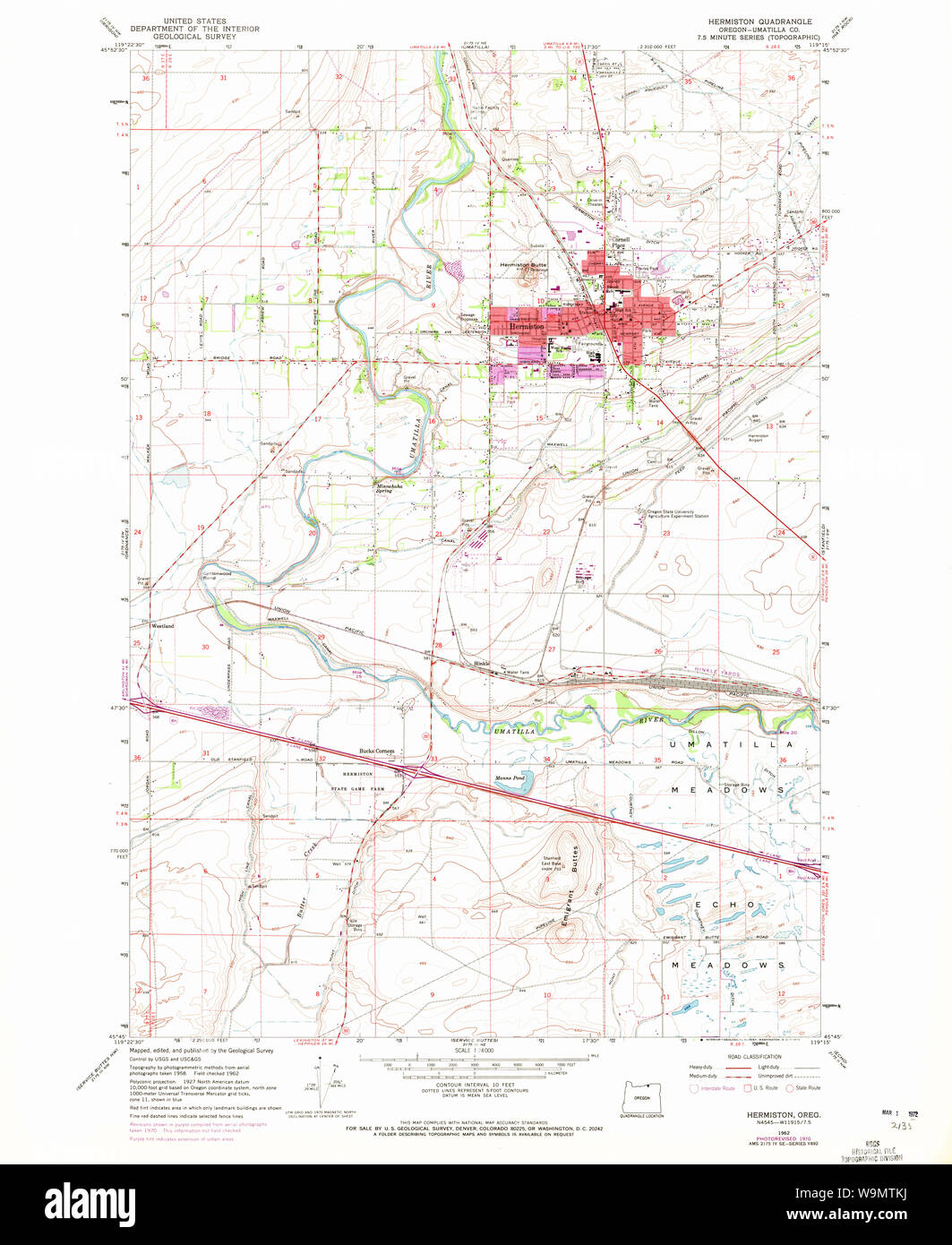 Map of hermiston hi-res stock photography and images - Alamy