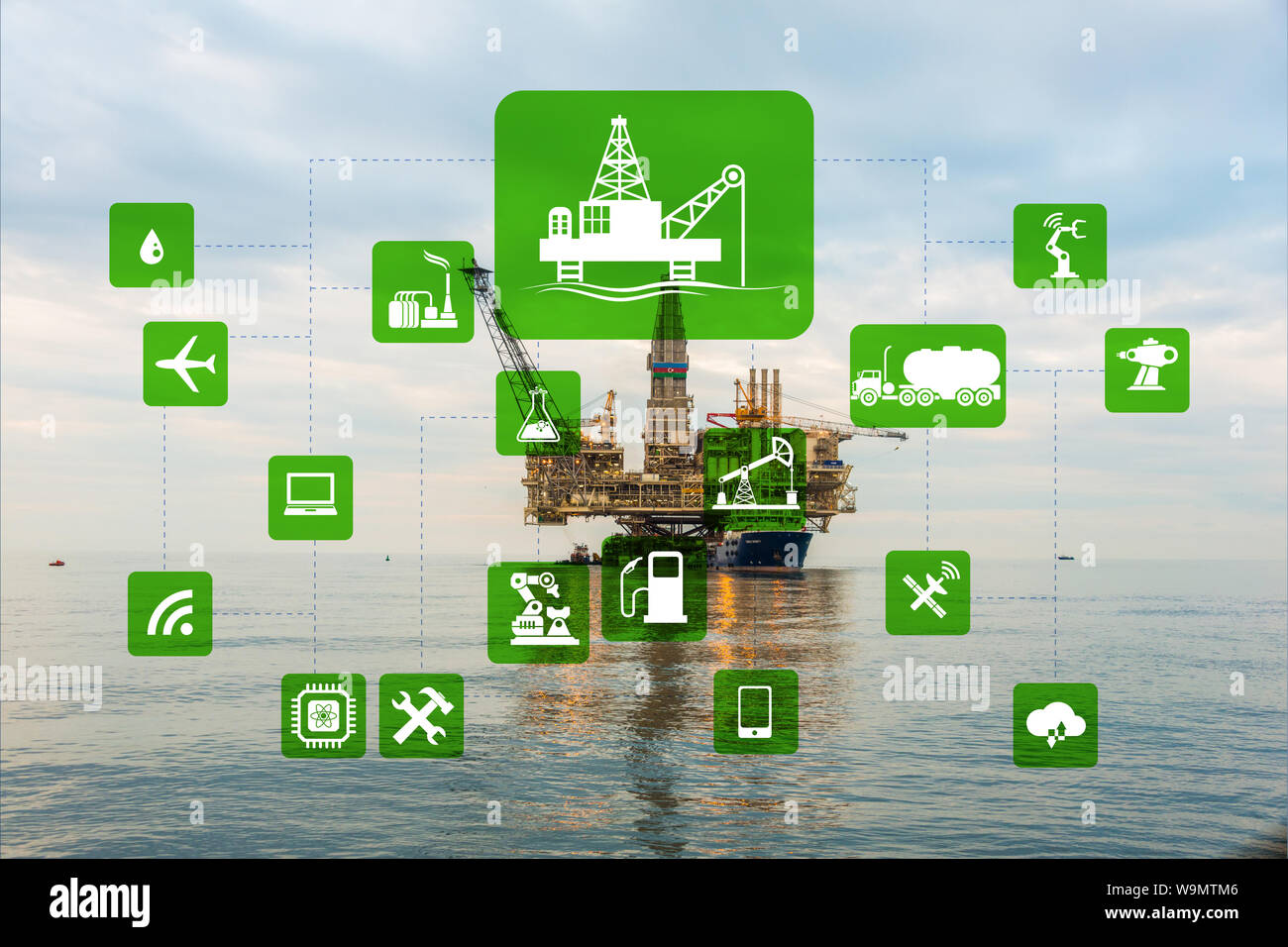 The concept of automation in oil and gas industry Stock Photo - Alamy