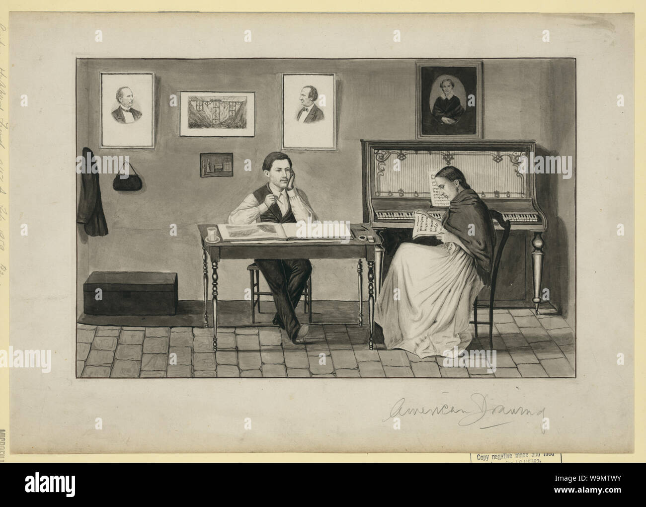 Artist and his wife Stock Photo - Alamy