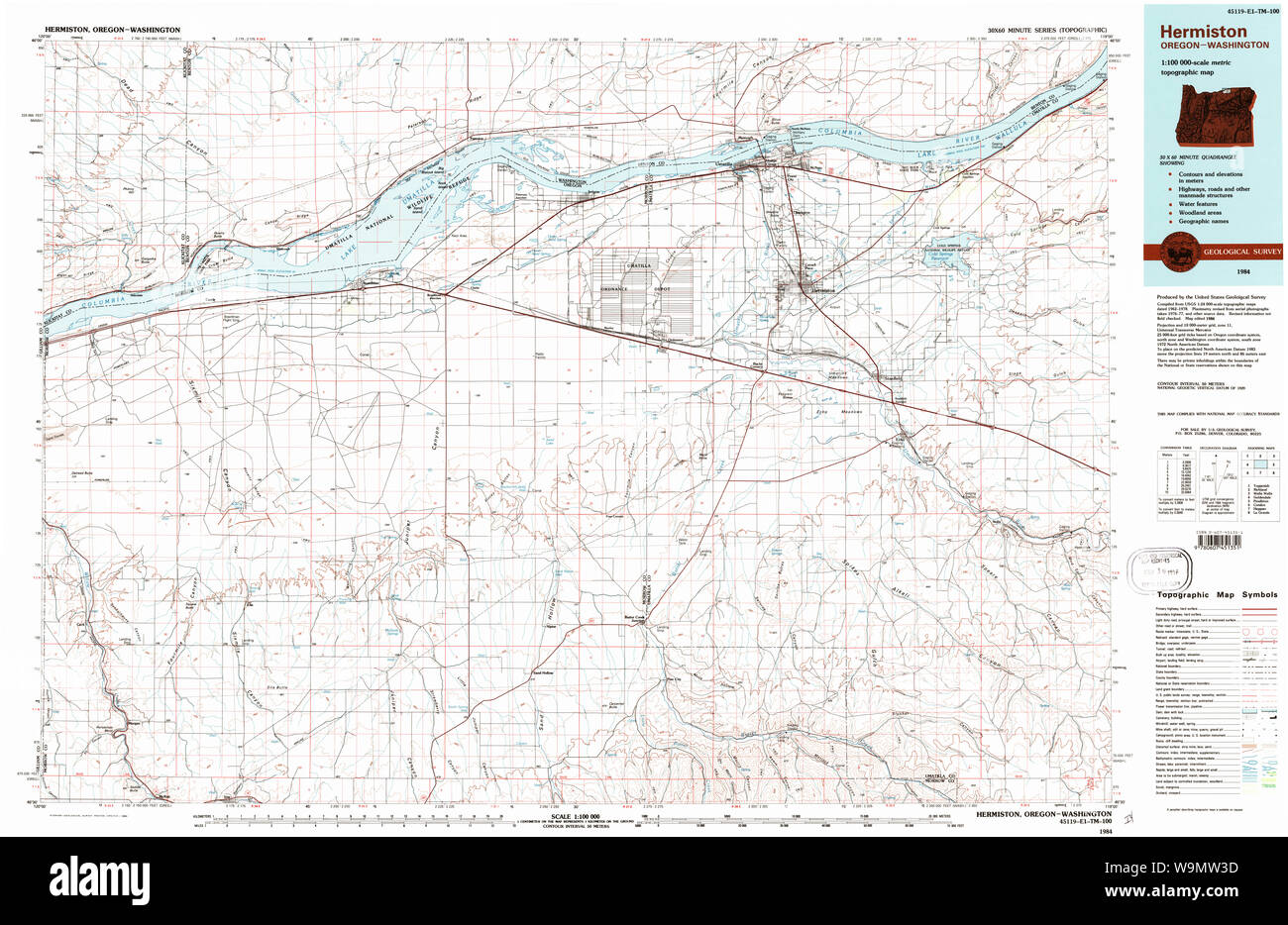Hermiston map hi-res stock photography and images - Alamy
