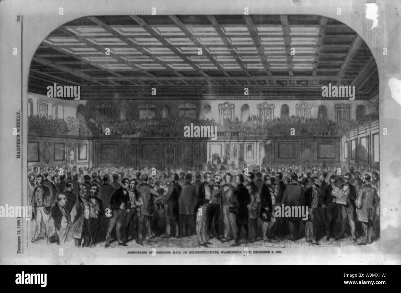 Assembling of Congress, Hall of Representatives, Washington City ...