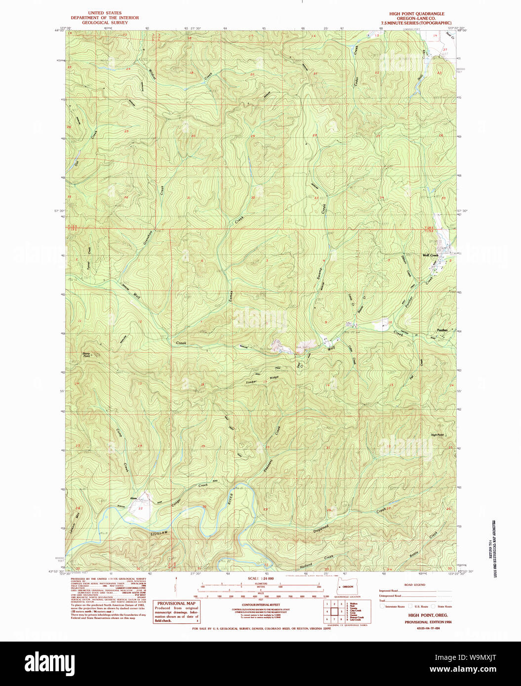 Map of high point Cut Out Stock Images & Pictures - Alamy