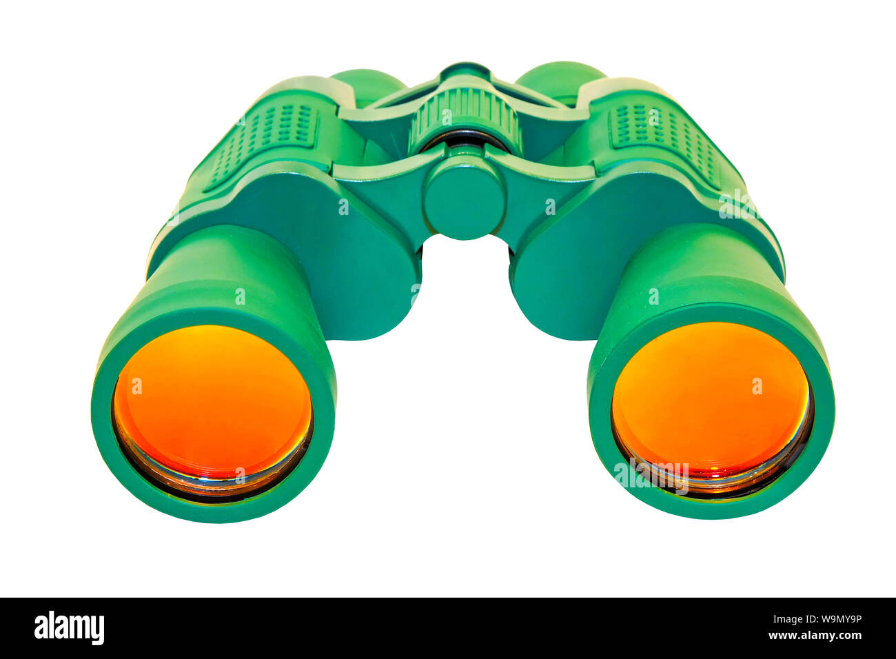 Green binoculars instrument isolated included clipping path Stock Photo ...