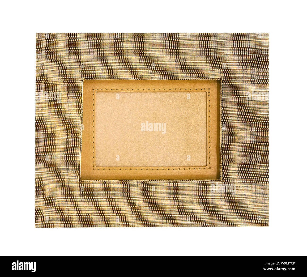 Horizontal linen frame isolated included clipping path Stock Photo - Alamy