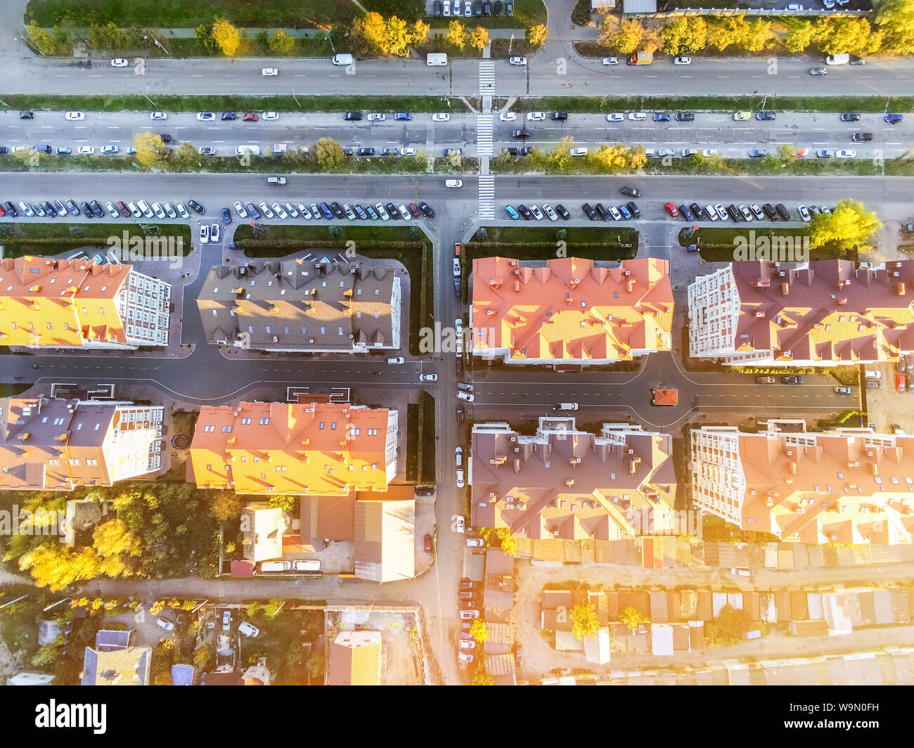 Driveway modern suburb houses sunset hi-res stock photography and ...