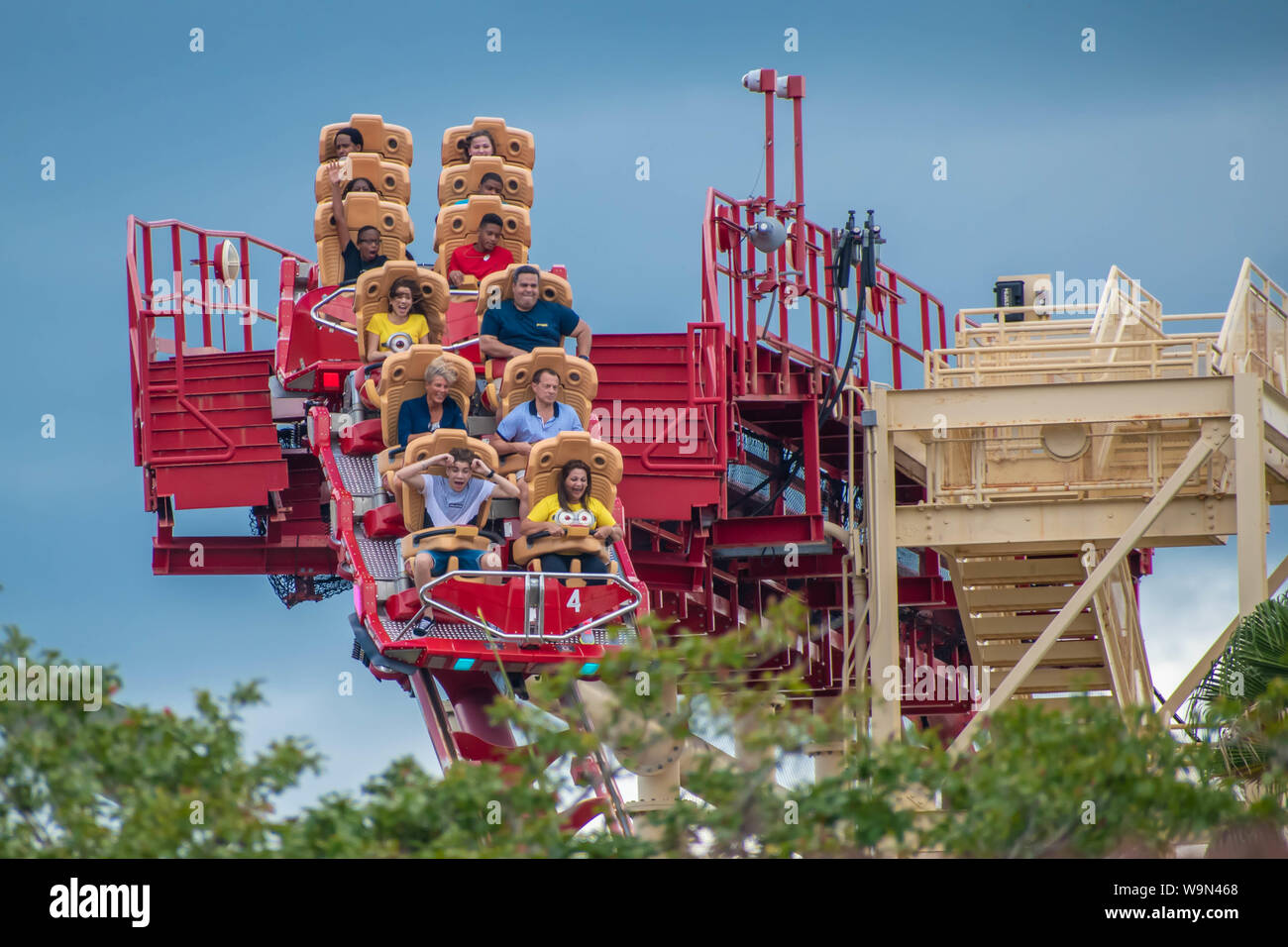Orlando, Florida. August 07, 2019. People enjoying amazing Hollywood ...