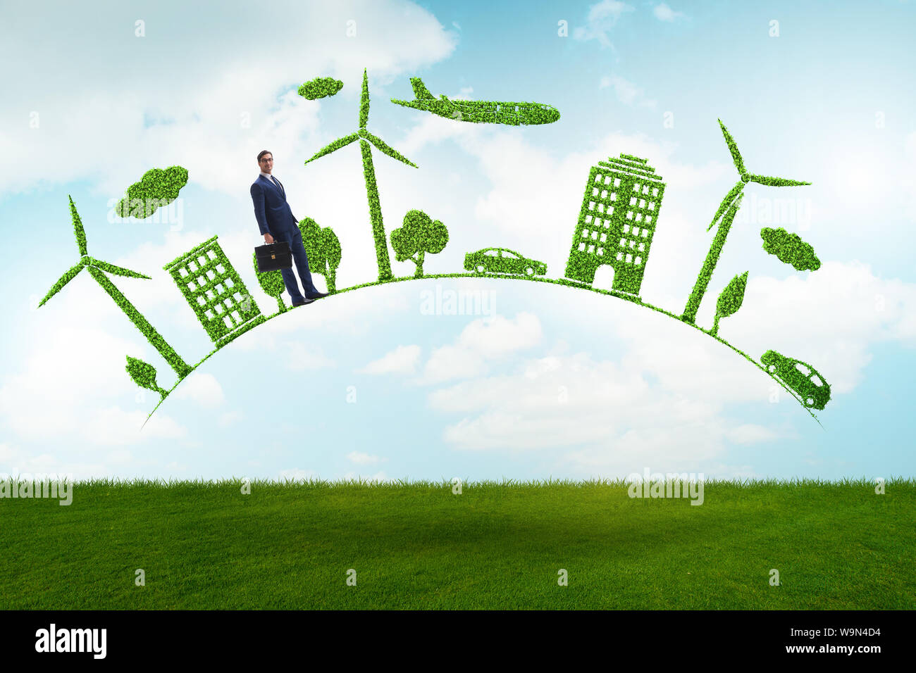 The concept of clean energy and environmental protection Stock Photo ...