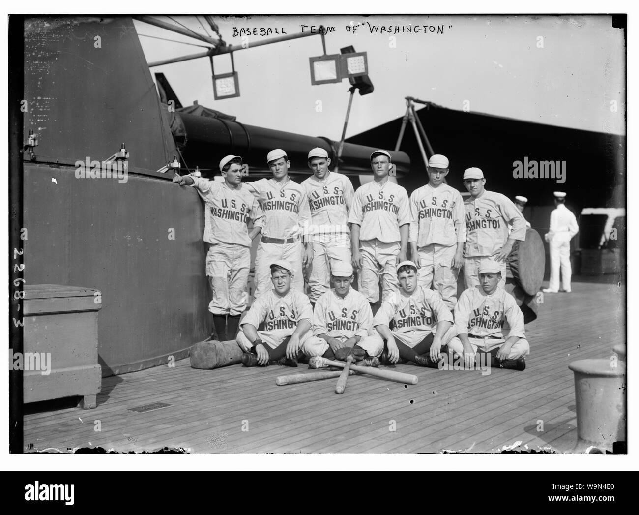 Baseball team on ship named WASHINGTON (baseball Stock Photo - Alamy