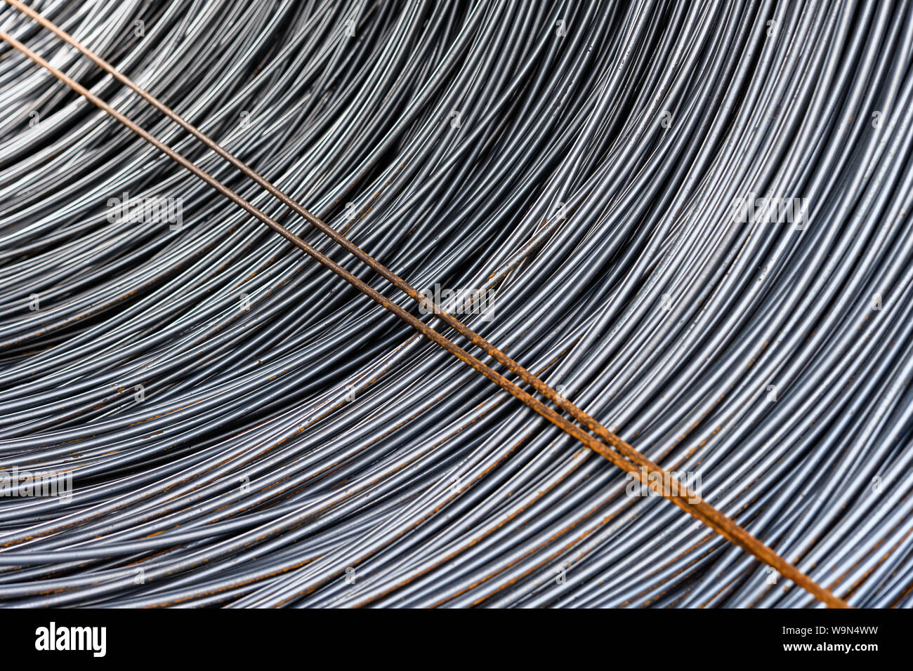 inside of iron wire roll Stock Photo - Alamy