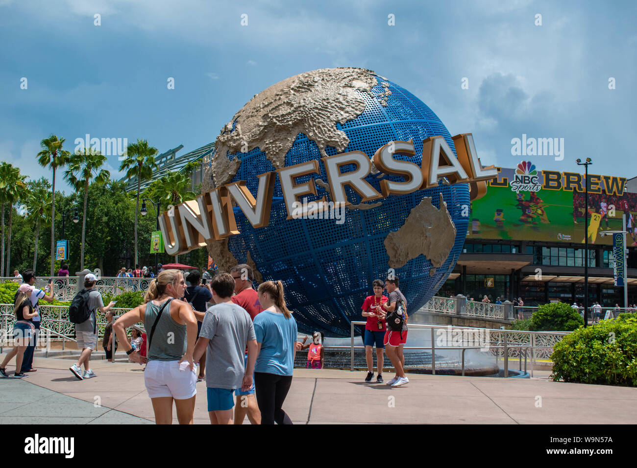 Orlando, Florida. August 07, 2019. People taking photos next to ...
