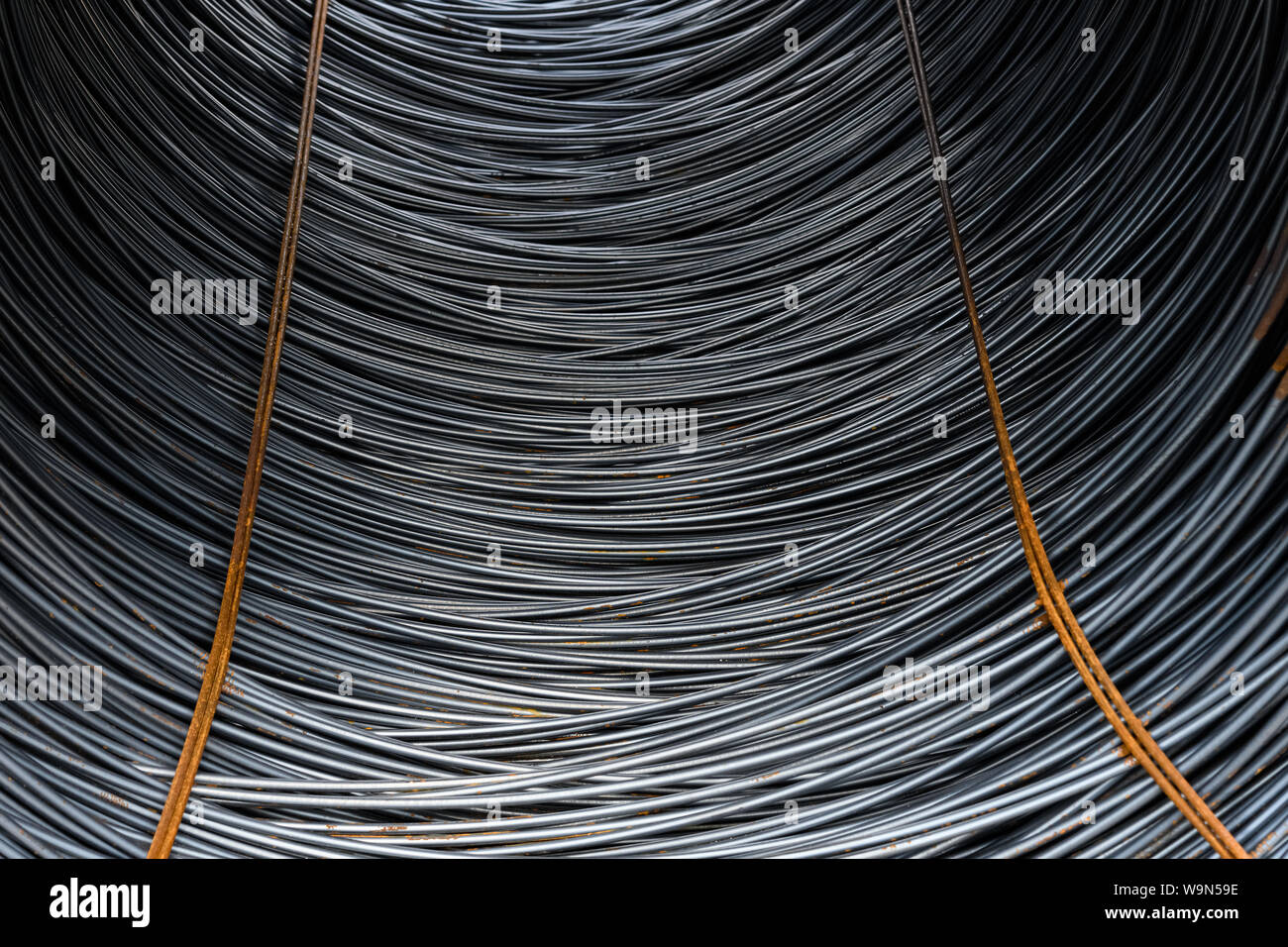 inside of iron wire roll Stock Photo - Alamy