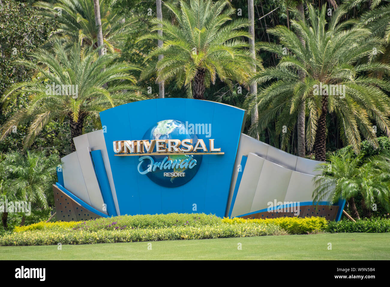 Orlando, Florida. August 07, 2019. Universal Orlando sign at Universal ...