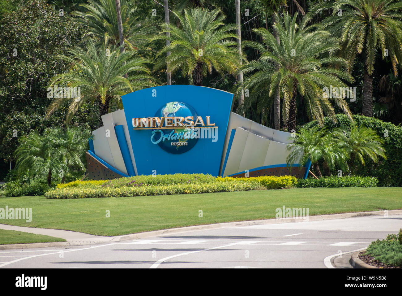Orlando, Florida. August 07, 2019. Universal Orlando sign at Universal ...