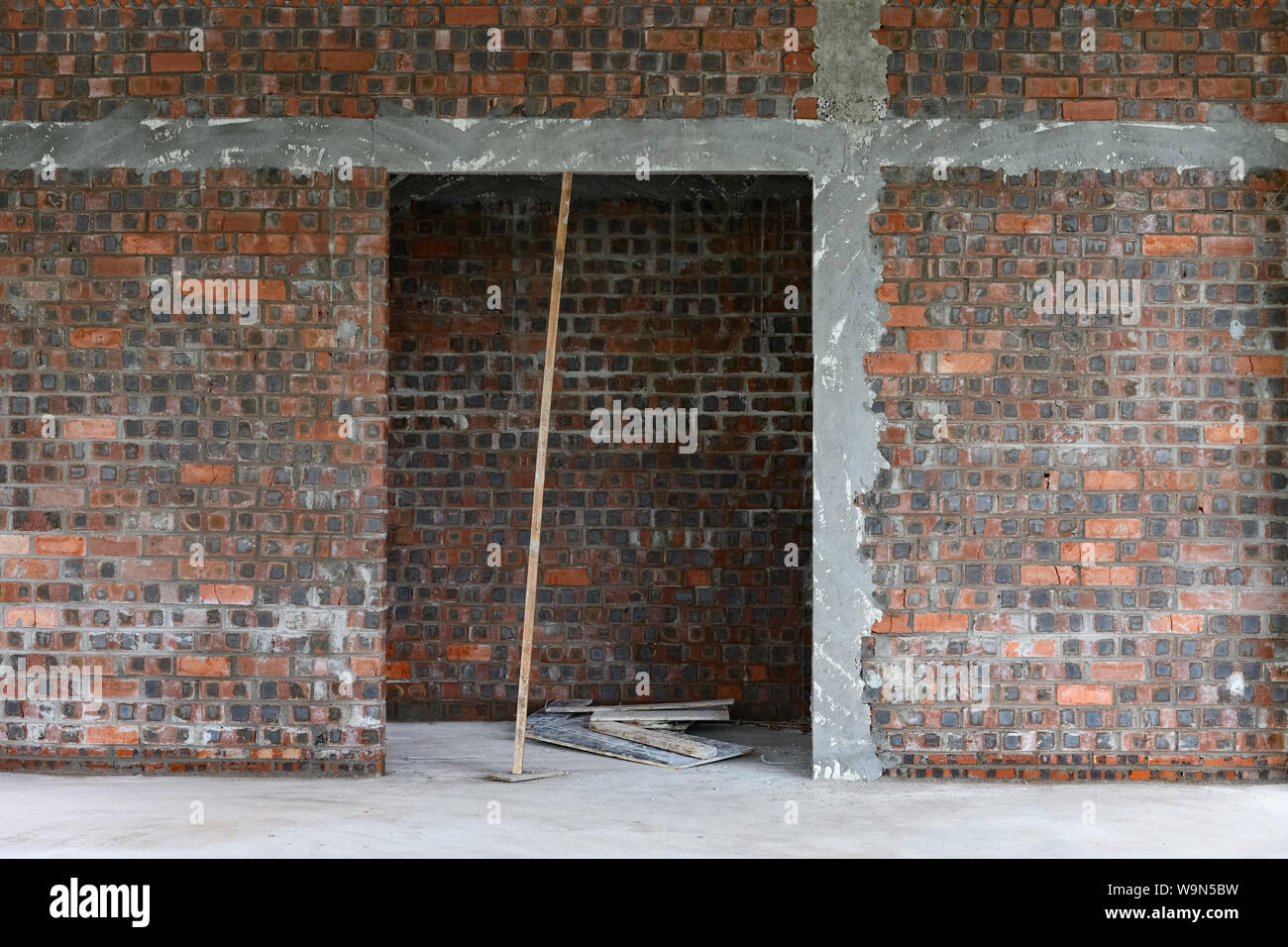 red brick walls at square format as background and texture Stock Photo ...