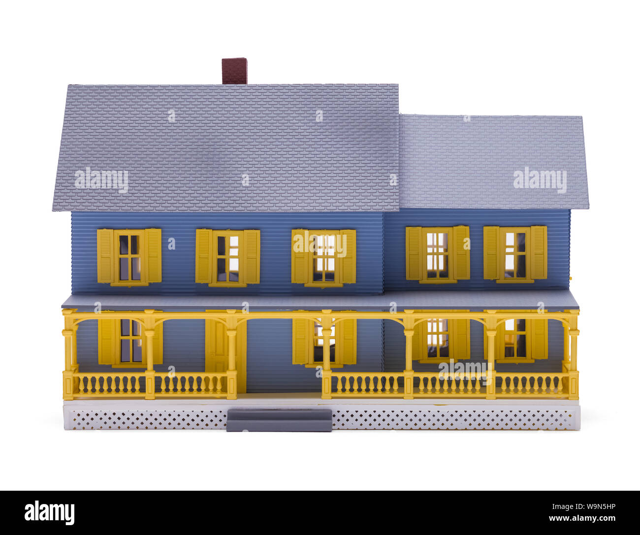 House Model Front View Isolated on White Background Stock Photo - Alamy