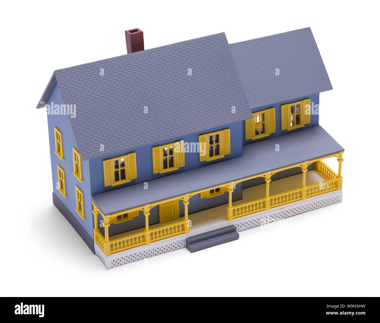 Classic Model Home Isolated on White Background Stock Photo - Alamy
