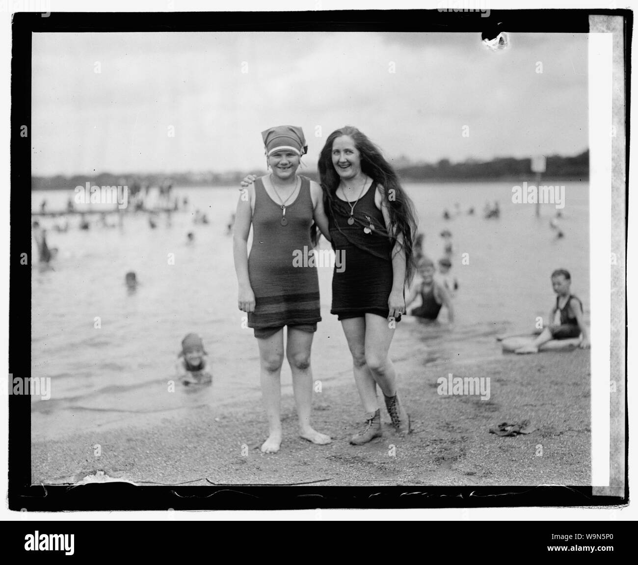 The bathing beach Black and White Stock Photos & Images - Alamy