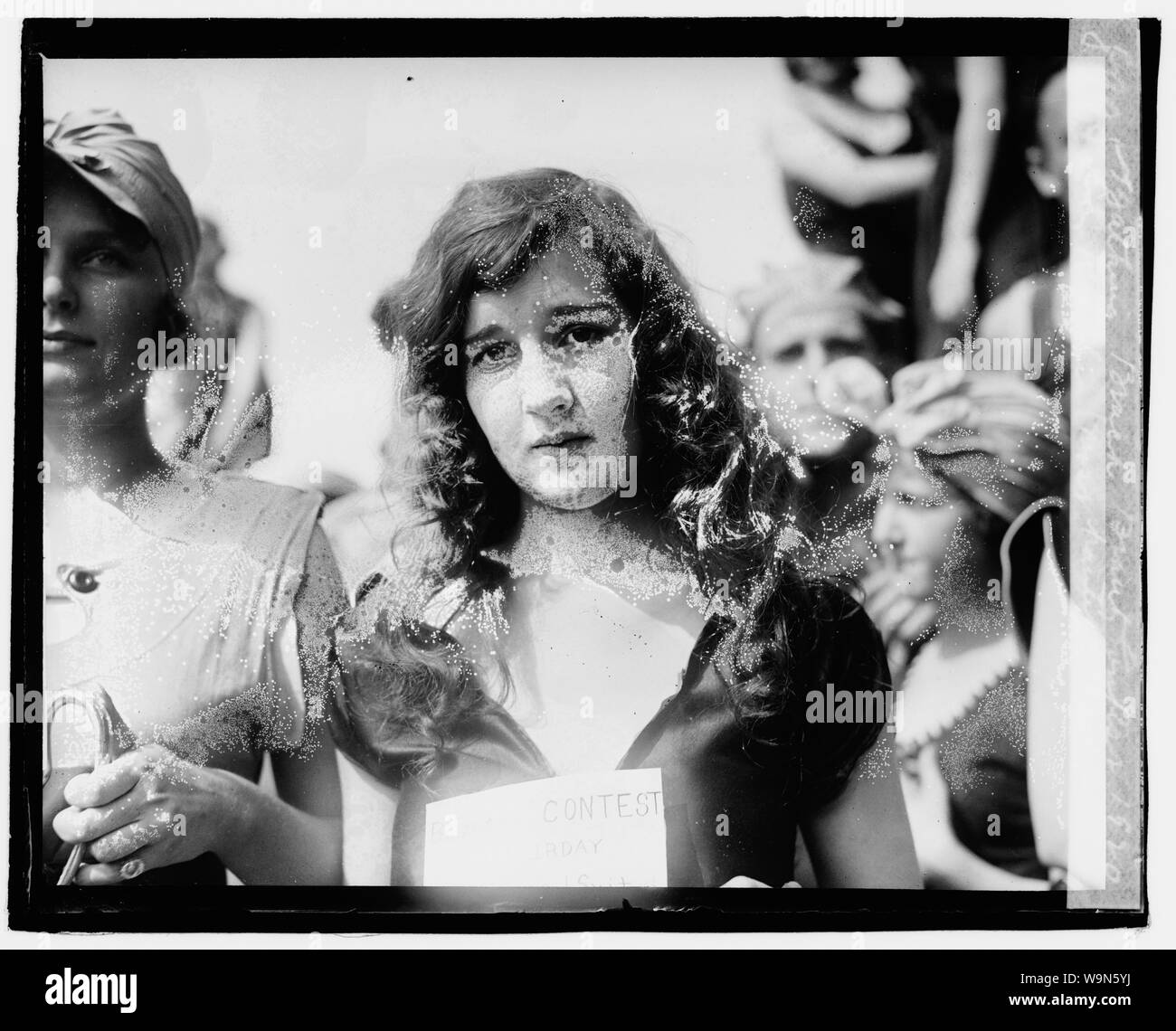 Bathing beach beauty contest, [1920], Eliz. Roache (most beautiful suit ...