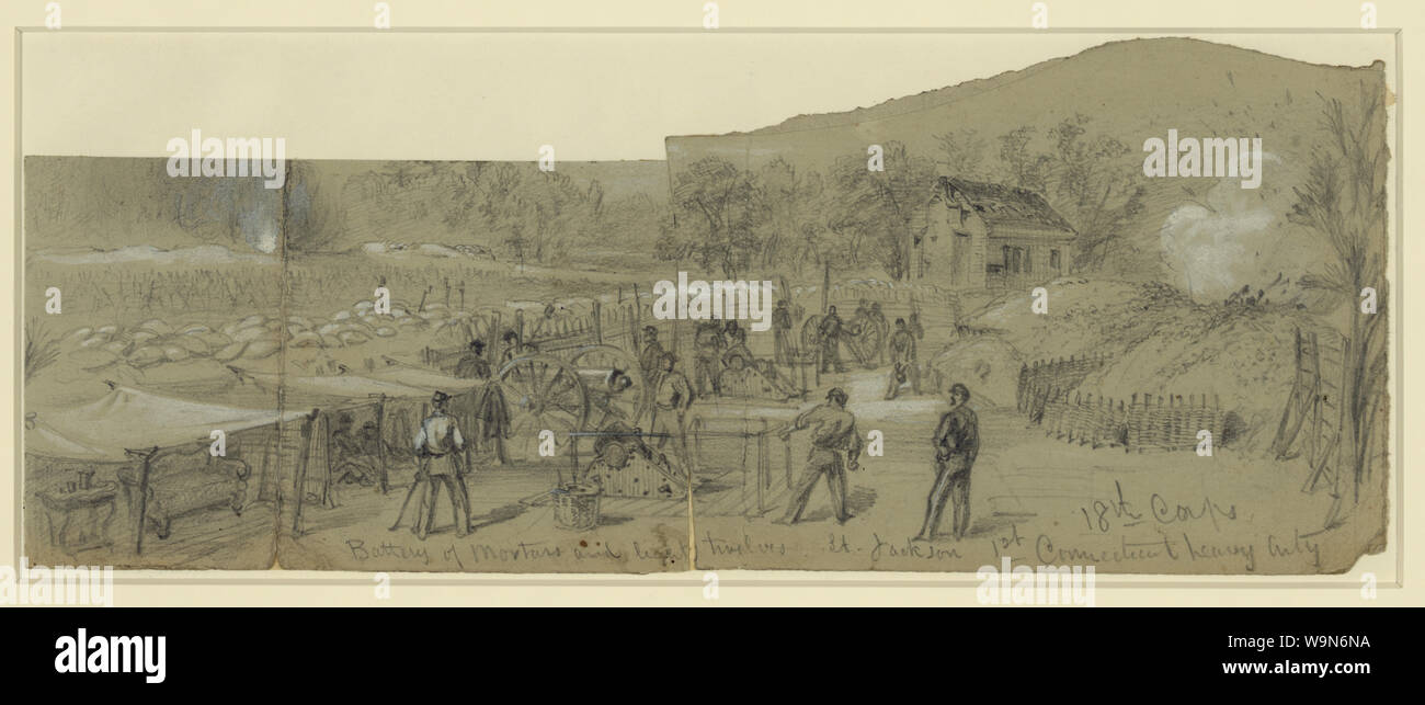 Battery of mortars and light twelves. Lt. Jackson. 1st Connecticut ...