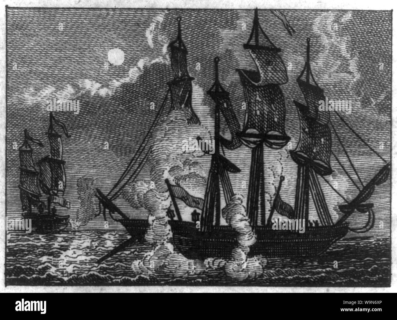 Ship battle american revolution Black and White Stock Photos & Images ...