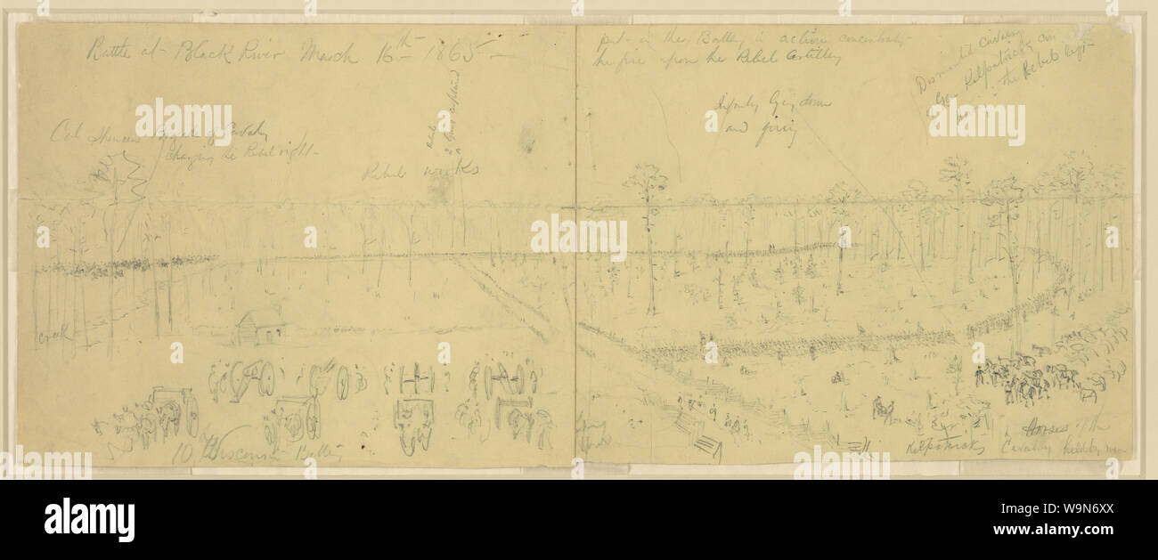 Battle at Black River March 16th 1865 Stock Photo - Alamy