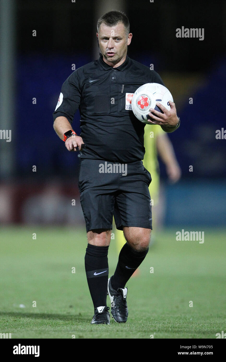 HARTLEPOOL, ENGLAND Referee Gareth Rhodes during the Vanarama National ...
