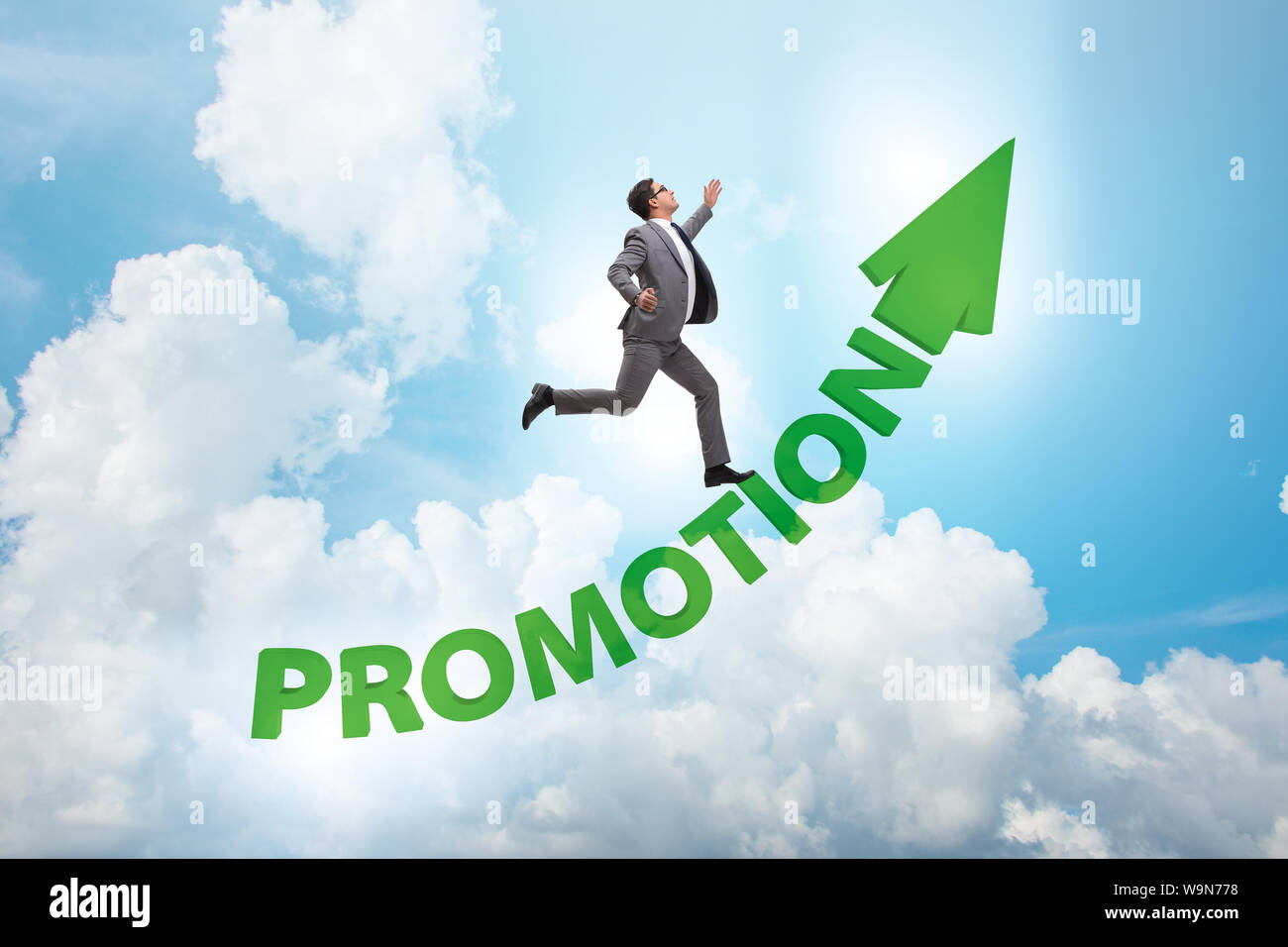 The employee in career promotion concept Stock Photo - Alamy