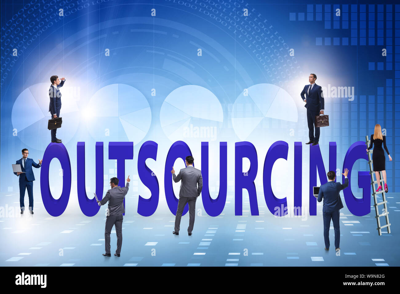 The concept of outsourcing in modern business Stock Photo - Alamy