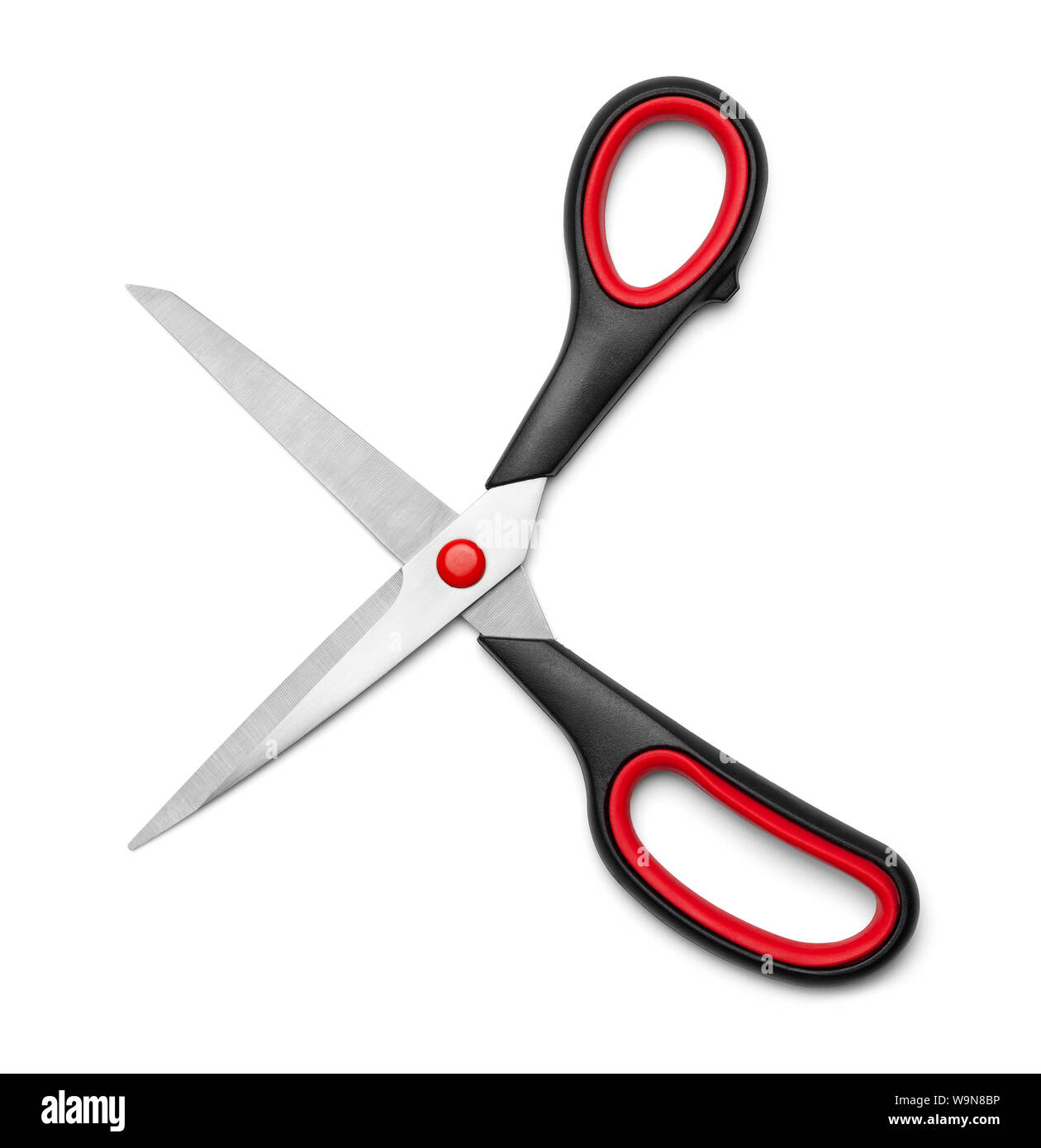 Open Fabric Scissors Isolated on White Background Stock Photo - Alamy