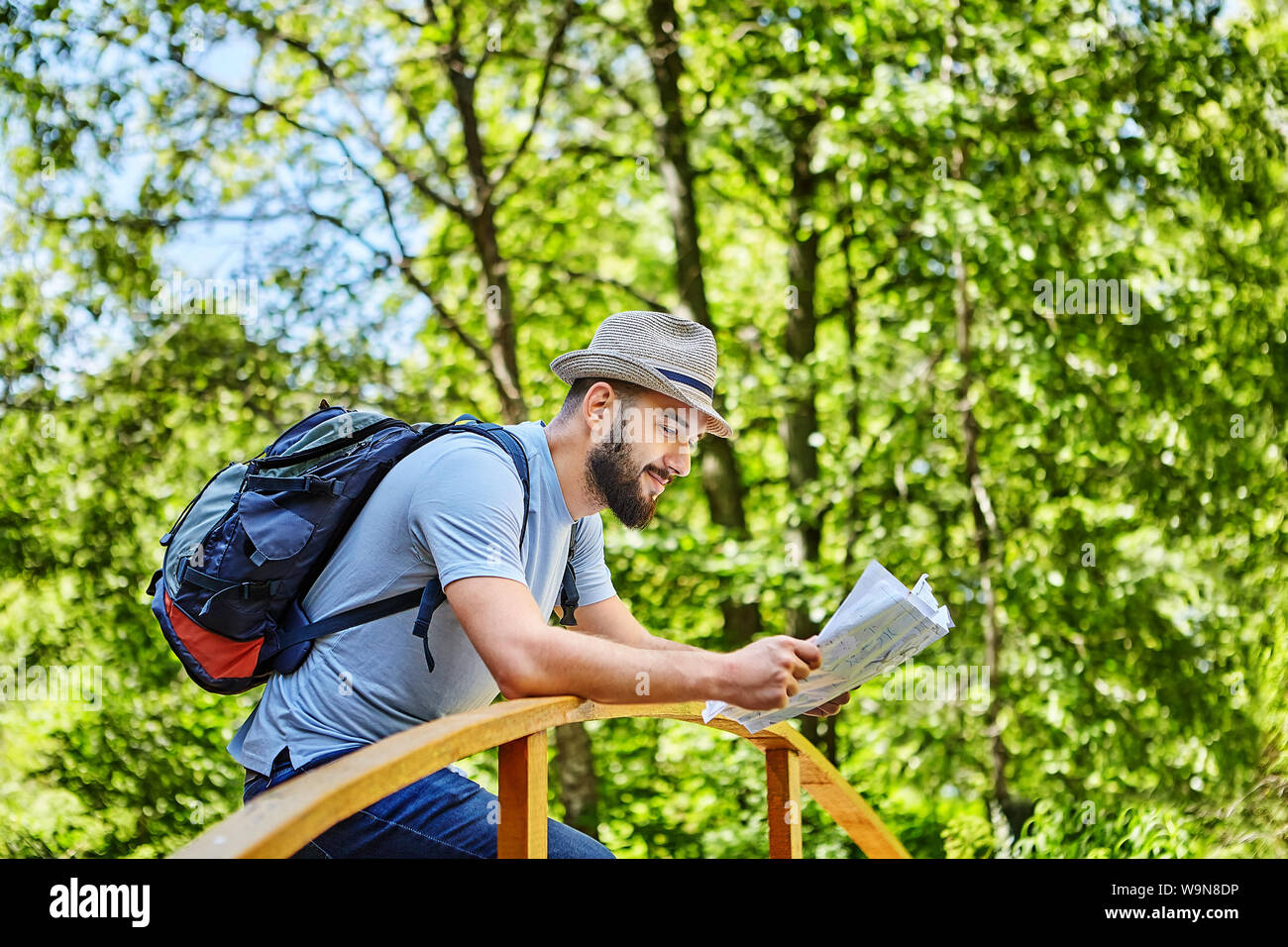 People checking map in countryside hi-res stock photography and images ...