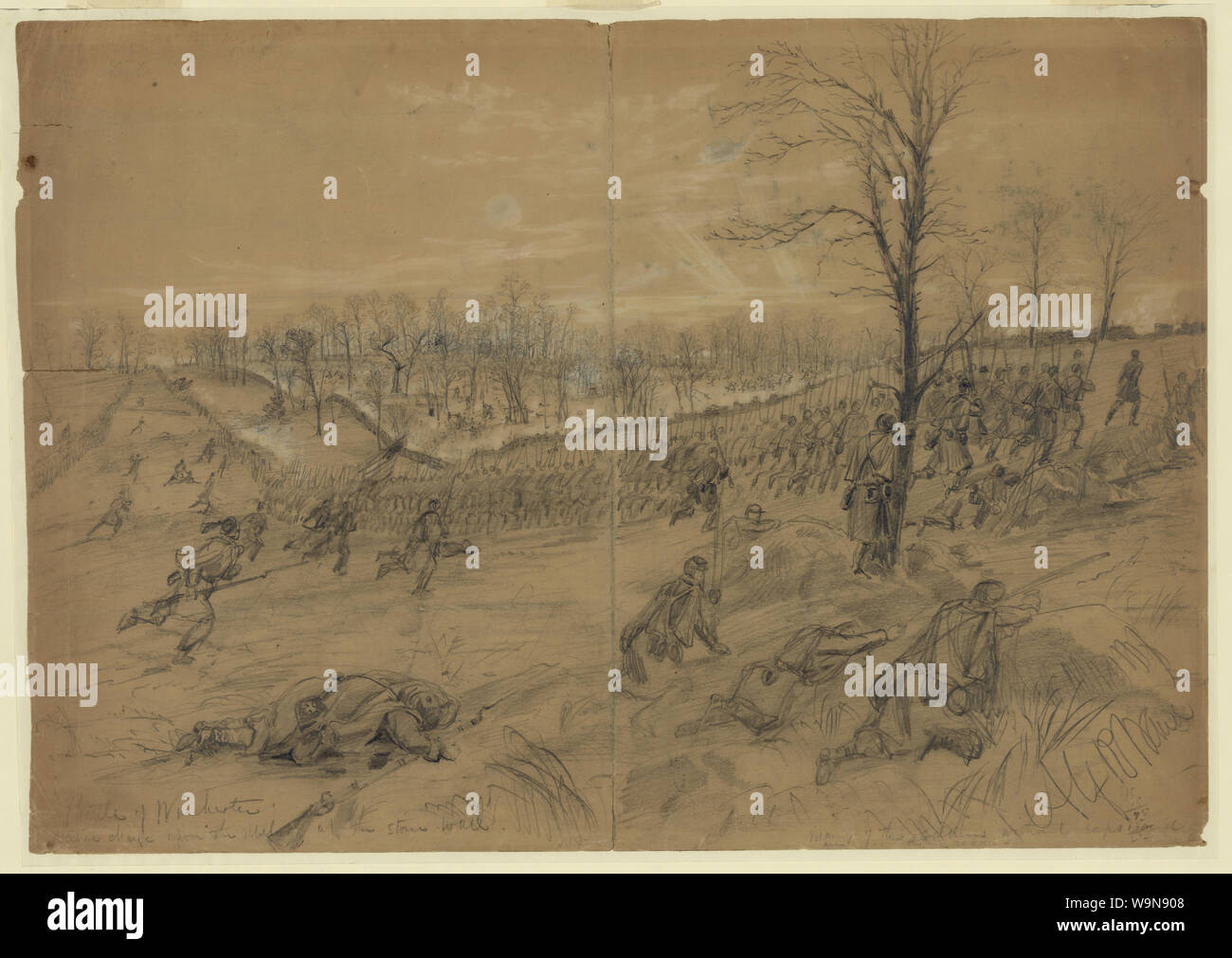 Battle of Winchester, decisive charge upon the rebels at the stone wall ...