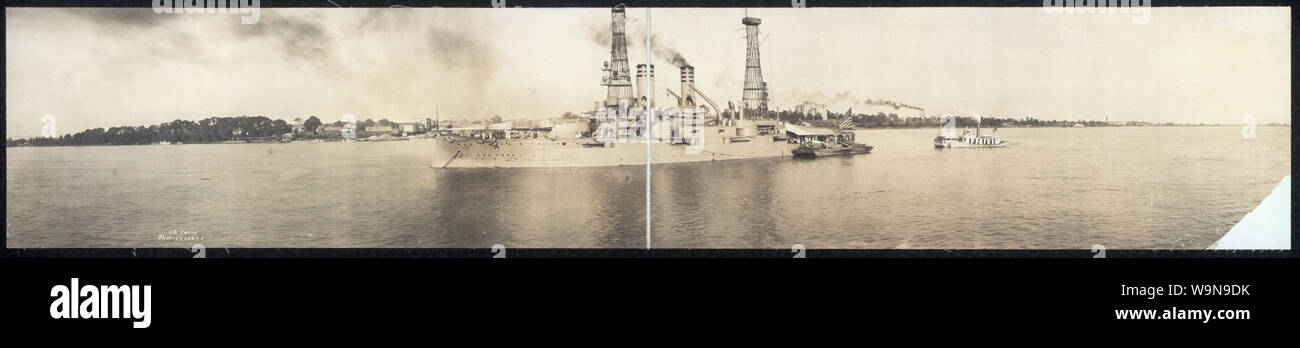 Battleship Idaho and Baton Rouge waterfront Stock Photo - Alamy