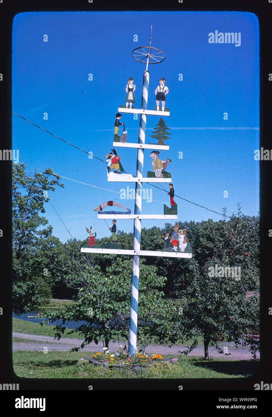 Bavarian Manor, maypole, Purling, New York Stock Photo - Alamy