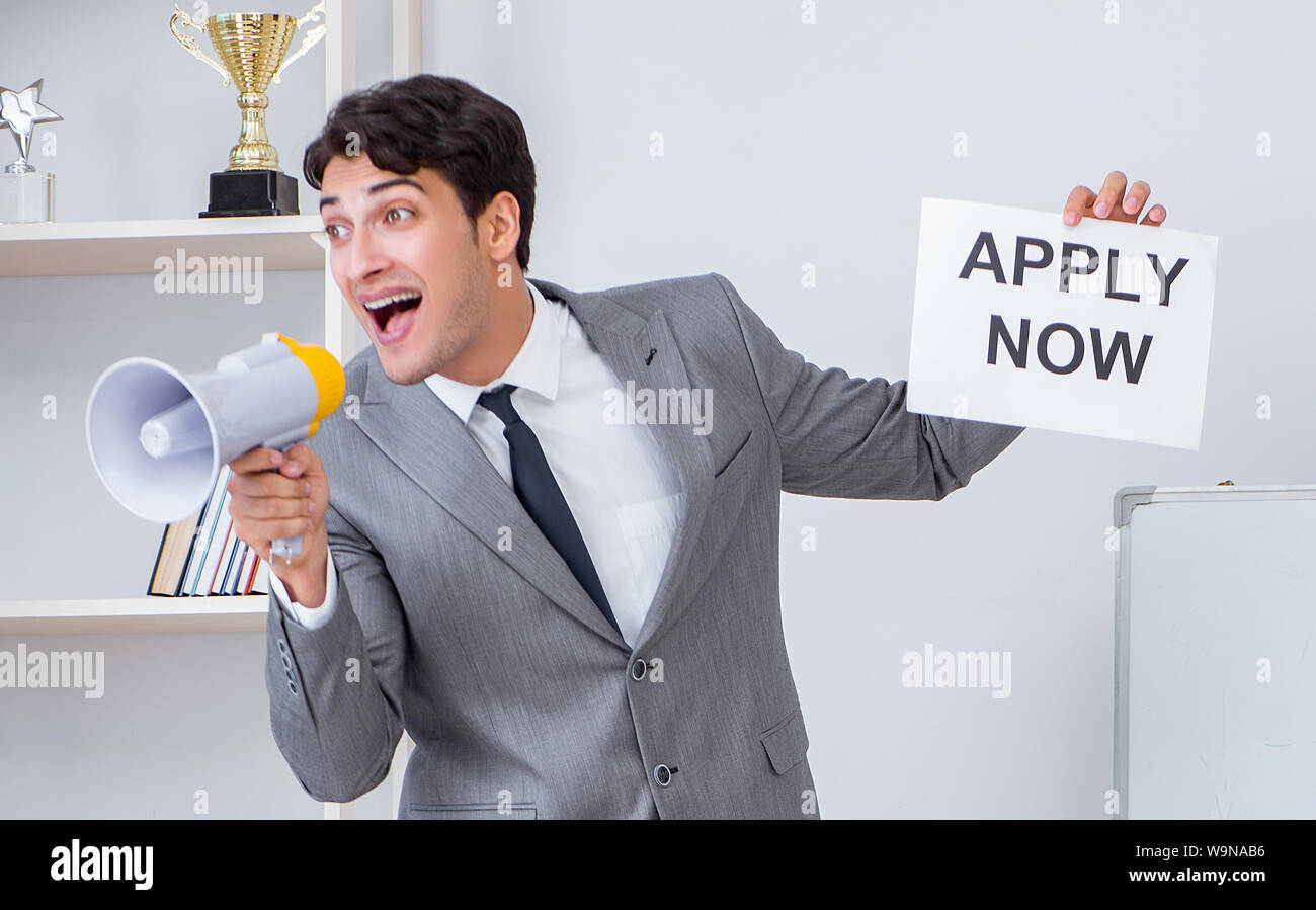 The business people in recruitment concept Stock Photo - Alamy