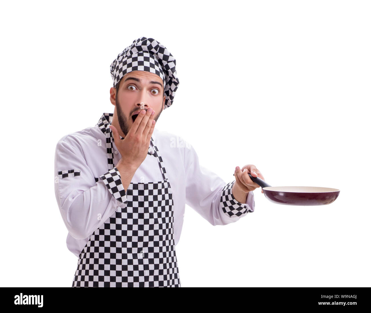 The male cook isolated on the white background Stock Photo - Alamy