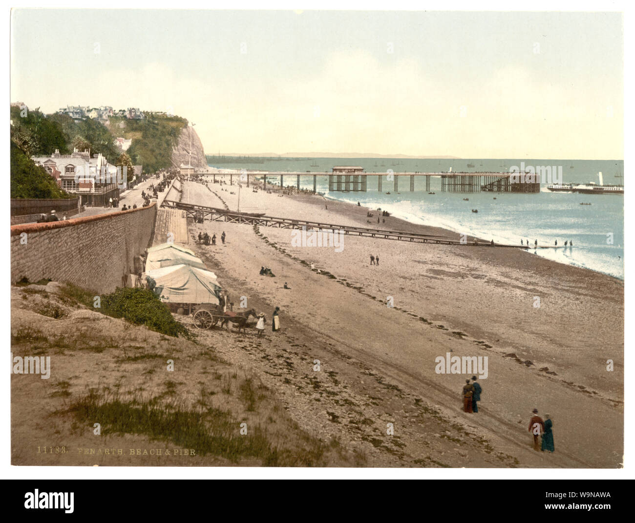 Seaside landscape in early Cut Out Stock Images & Pictures - Alamy