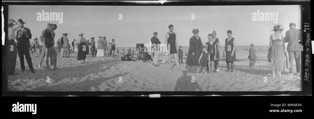 Beach scene with shadow, Miami, Florida Stock Photo - Alamy
