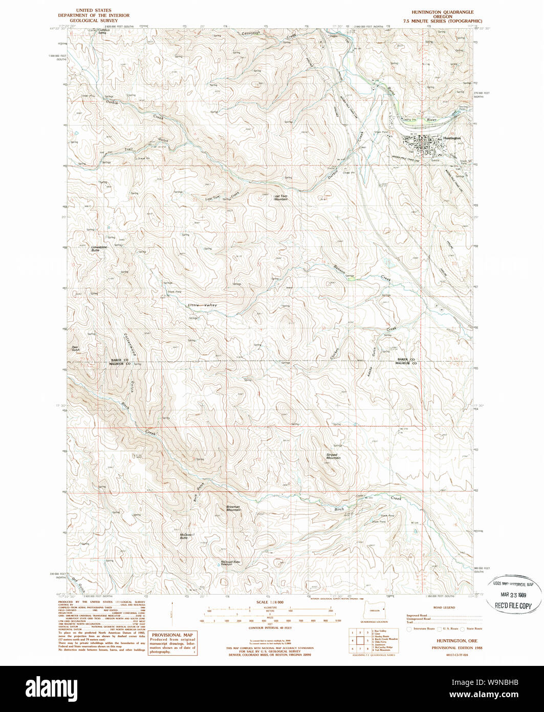 Map of huntington oregon hi-res stock photography and images - Alamy
