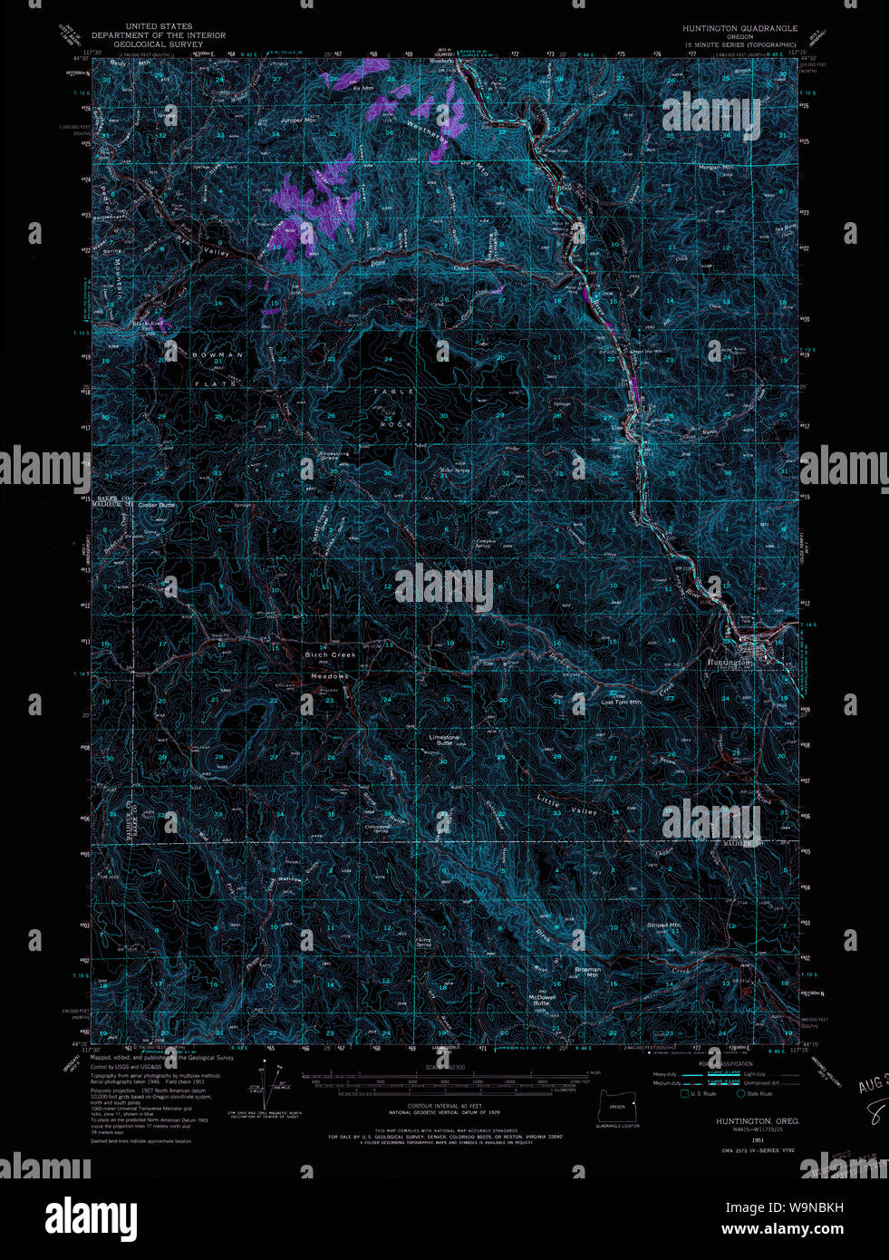 Map of huntington oregon hi-res stock photography and images - Alamy