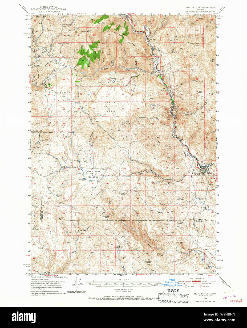 Map of huntington oregon hi-res stock photography and images - Alamy