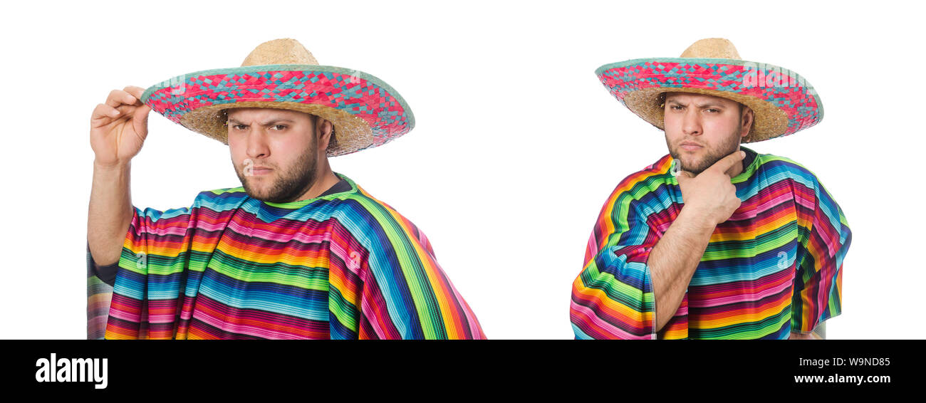 The funny mexican isolated on white Stock Photo - Alamy