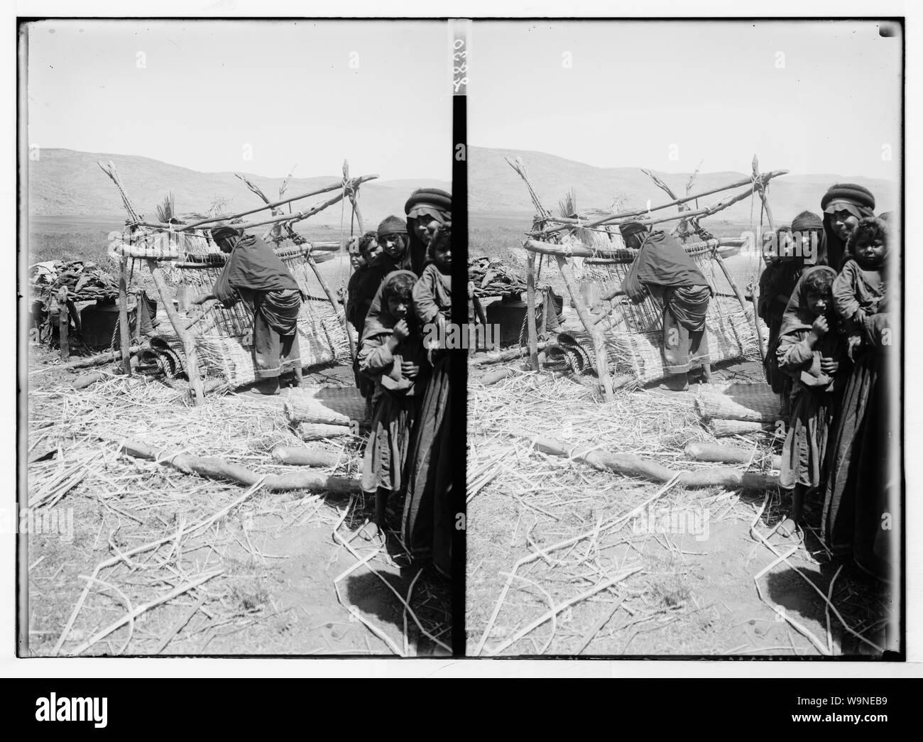 Bedouin woman weaving papyrus mats Stock Photo - Alamy