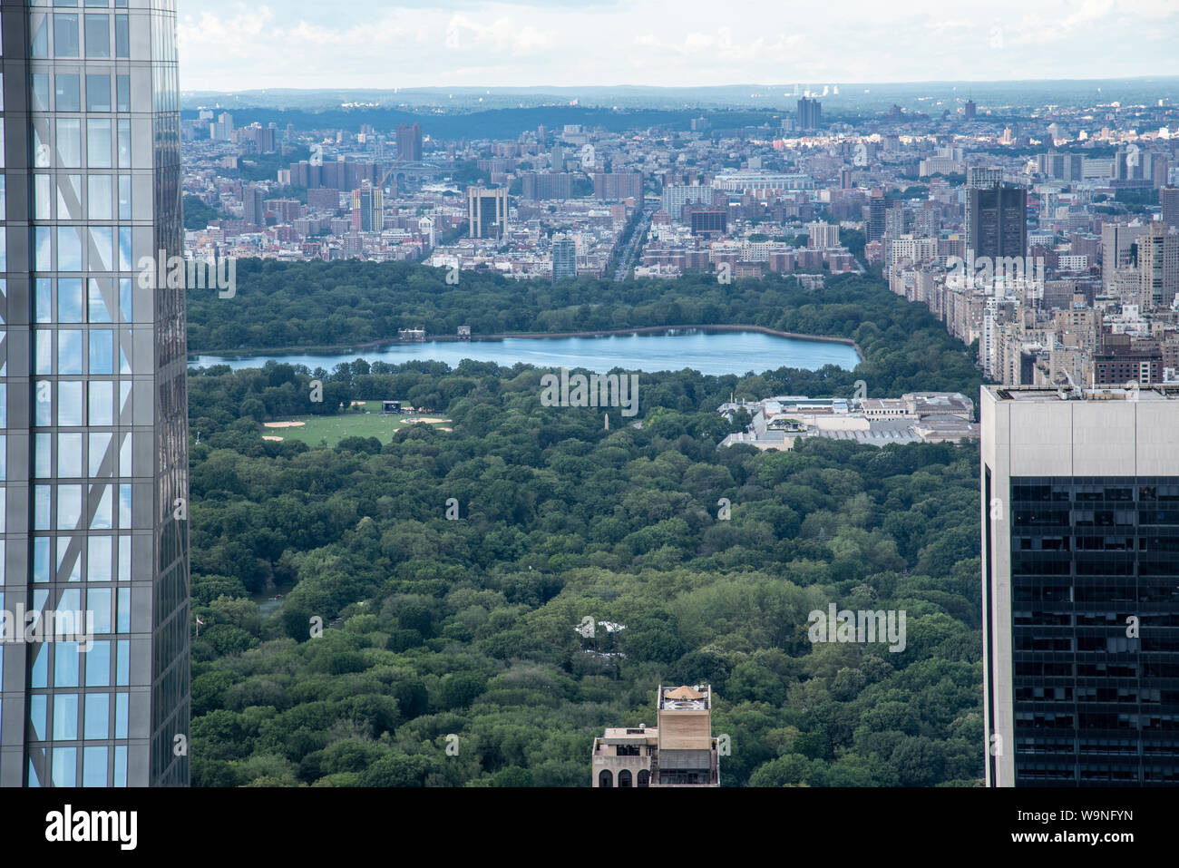 Central Park and North Manhattan seen from the top of the Rockefeller ...